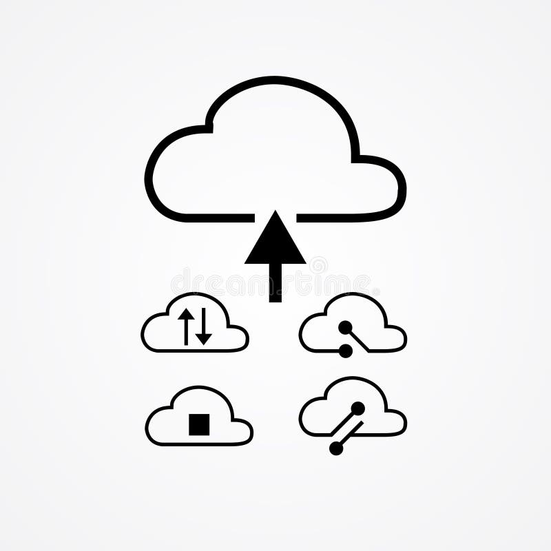 Line Art Cloud Data Transfer Vector Stock Vector - Illustration of information, concept: 190087207