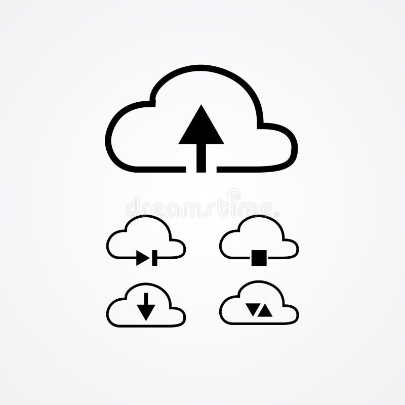 Line Art Cloud Tech Circuit Vector Stock Vector - Illustration of internet, data: 190087167