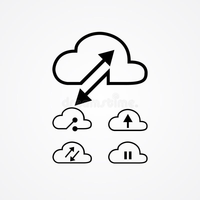 Line Art Cloud Tech Circuit Vector Stock Vector - Illustration of artistic, global: 190087171