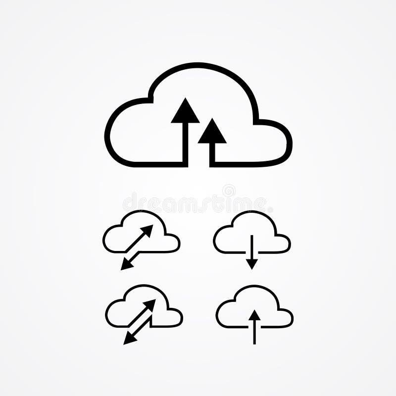 Line Art Cloud Tech Circuit Vector Stock Vector - Illustration of platform, flat: 190087189