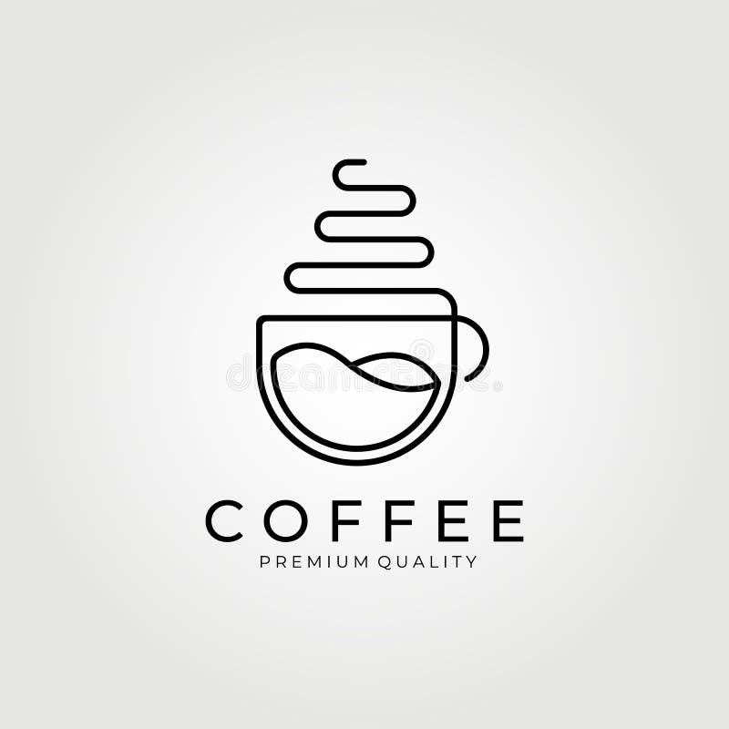 Line Art Coffee Logo Vector Illustration Design Graphic Minimalist