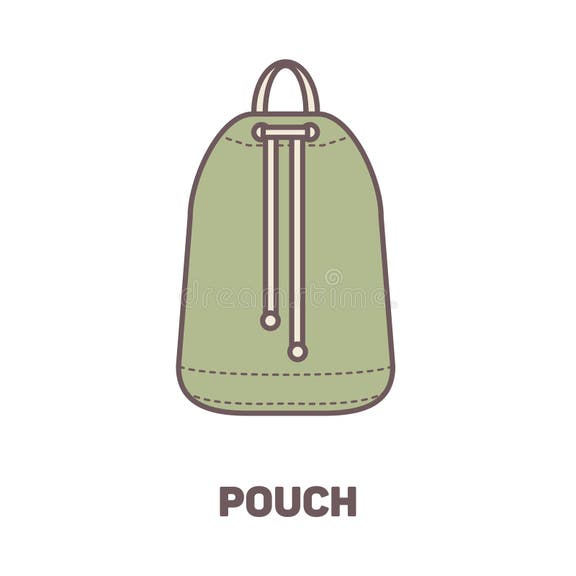 Line Art Color Pouch Icon, Minimal Linear Style, Vector Stock Vector ...