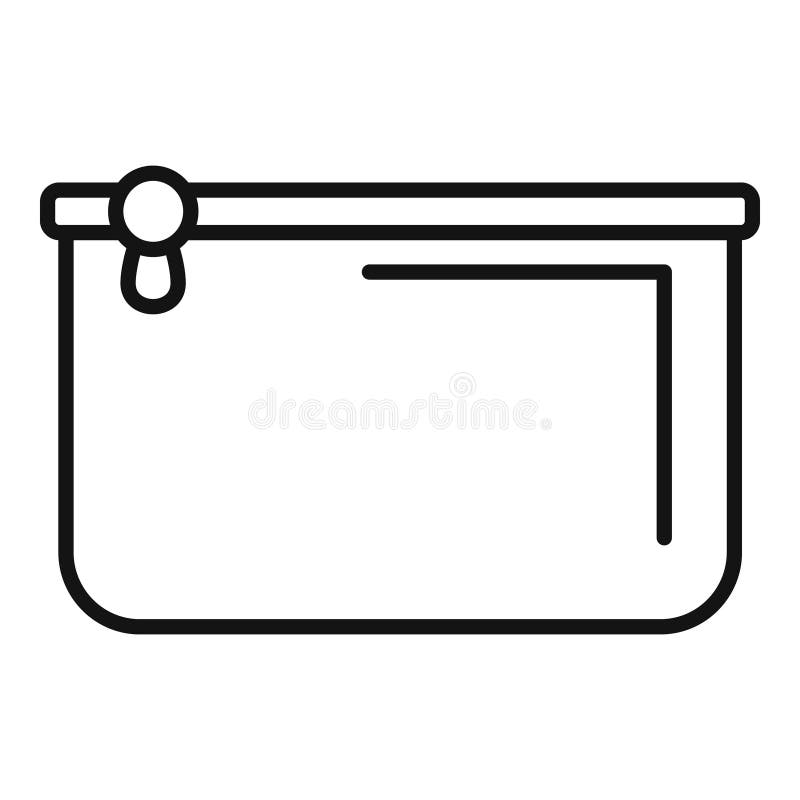 Line Art Cosmetic Pouch Illustration Stock Vector - Illustration of ...