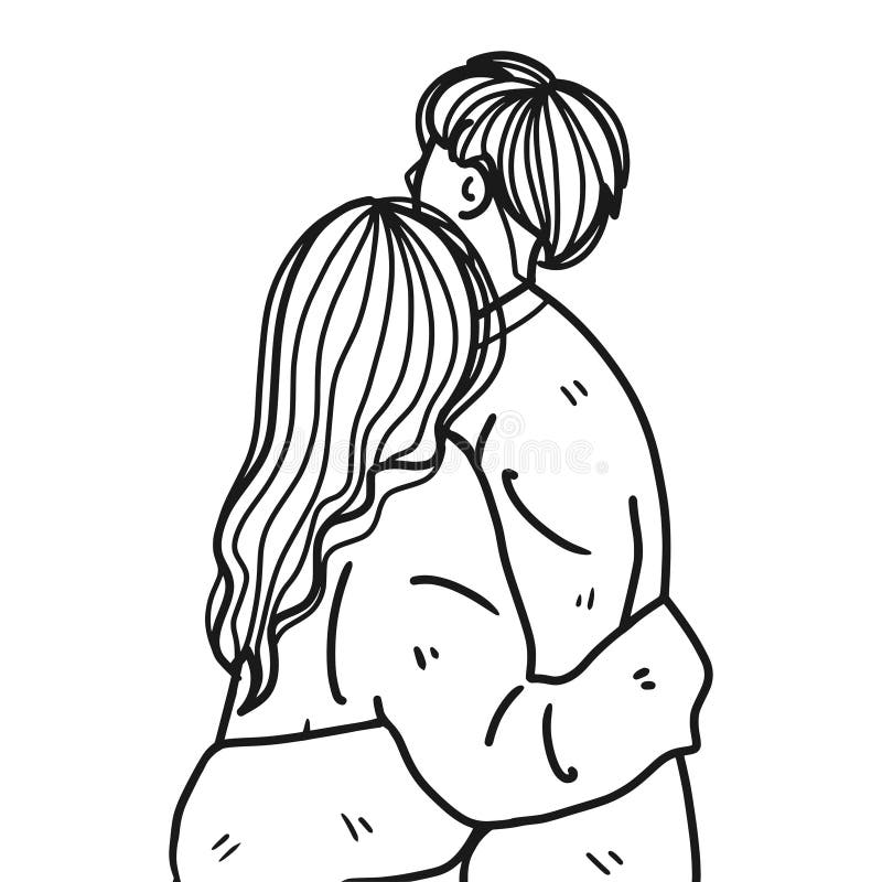 People Hugging Line Art Stock Illustrations – 527 People Hugging Line ...