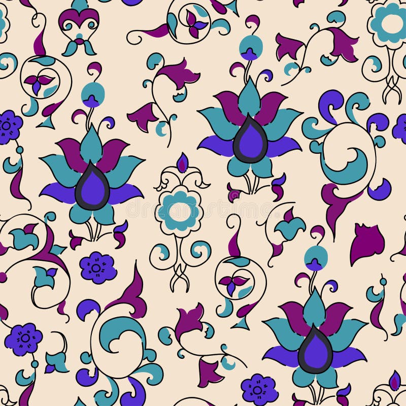 Line Art Damask Pattern for Fabric Design. Modern Cover Design Set ...