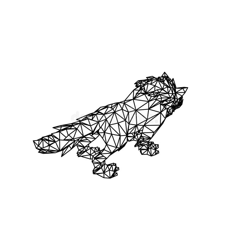 Wolf Low Poly Vector Art Stock Illustrations – 327 Wolf Low Poly Vector ...