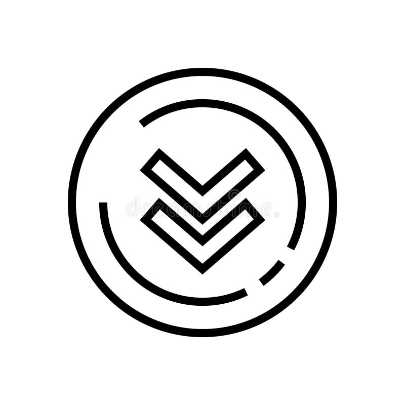 Down Chevron Icon Vector Sign and Symbol Isolated on White Background ...