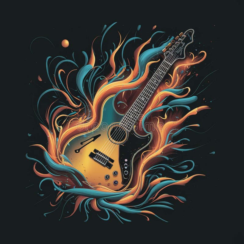 Fire Guitar Vector Stock Illustrations – 3,553 Fire Guitar Vector Stock ...