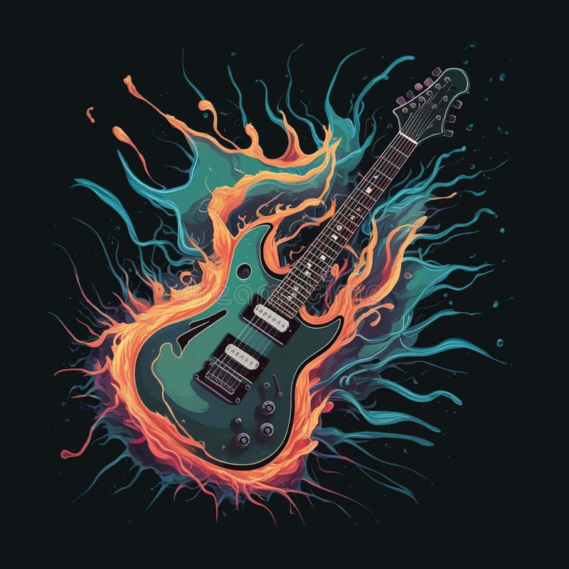 Fire Guitar Vector Stock Illustrations – 3,626 Fire Guitar Vector Stock ...
