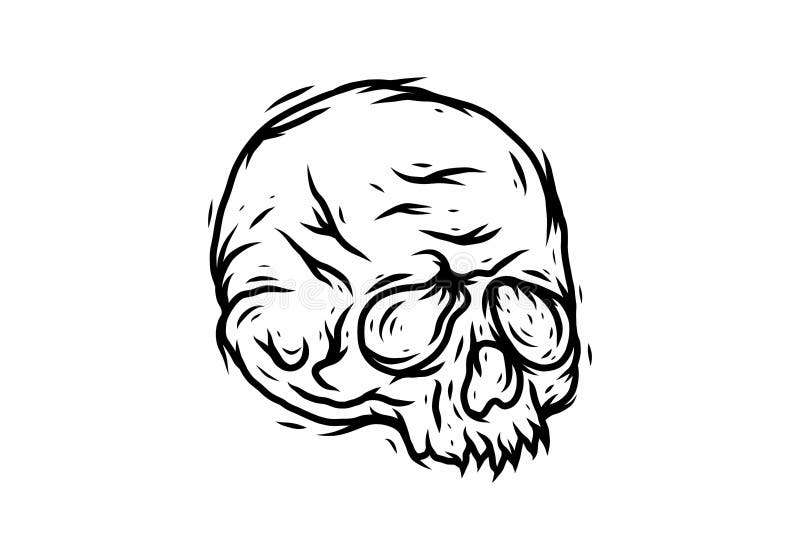 Broken Skull Icon On White Background Stock Vector - Illustration of ...
