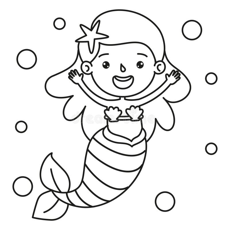 Line Art Drawing for Kids Coloring Page Stock Vector - Illustration of ...