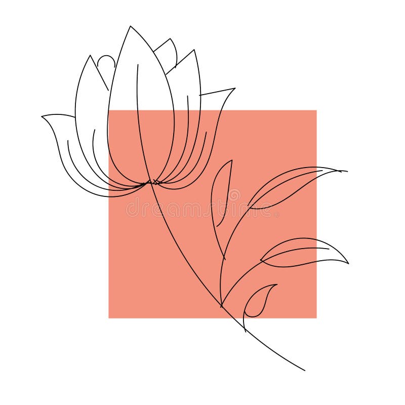 Line Art Drawing for Wall Decor Stock Illustration - Illustration of ...