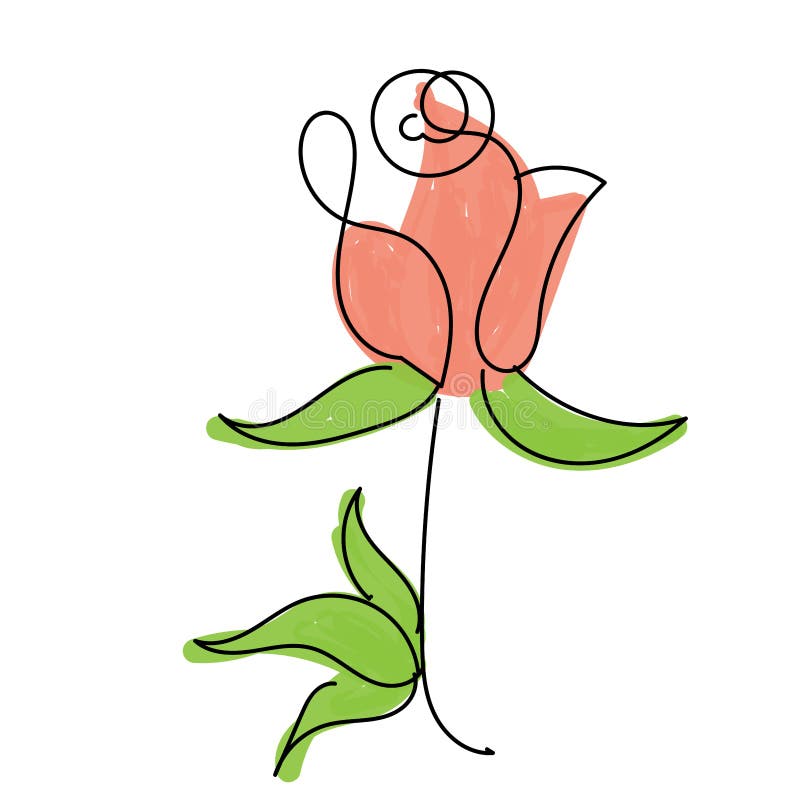 Line Art Drawing for Wall Decor Stock Illustration - Illustration of ...