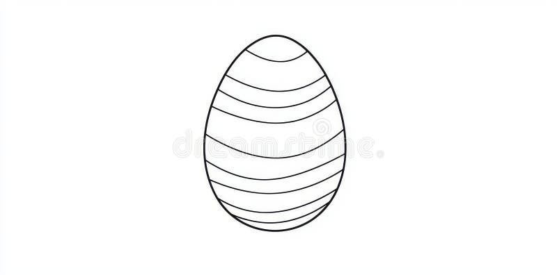Line Art of an Egg with a Shell Showing a Continuous One Line Drawing ...