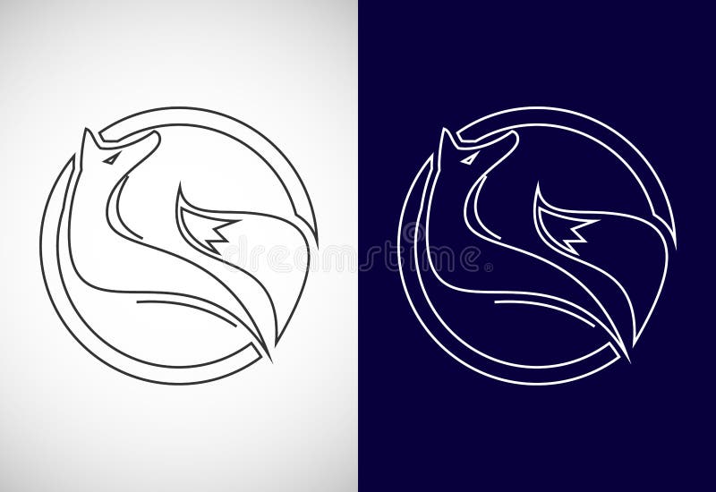 Line Art Fox Logo , Fox Logo Design Vector Illustration Stock Vector ...