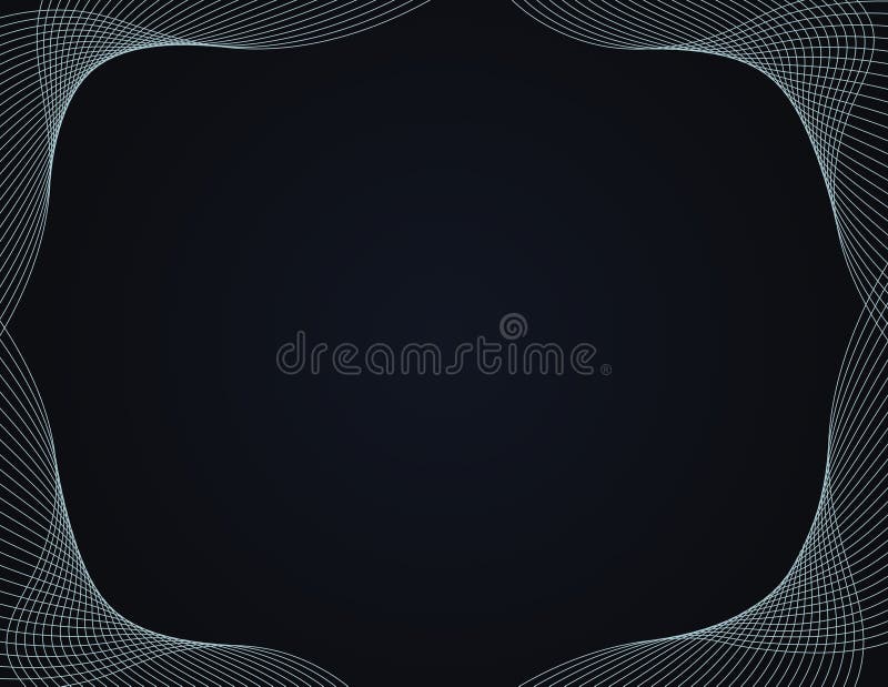 Line Art Frame Abstract Art Lines on a Dark Background Stock Vector ...