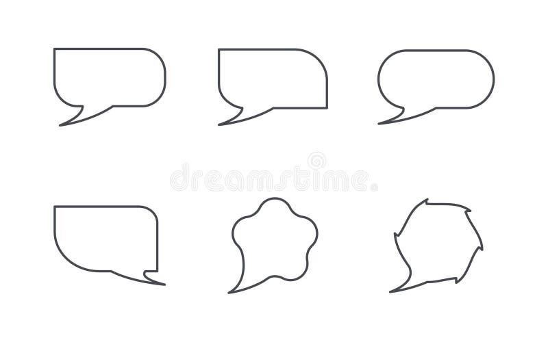 Line Art Geometric Shapes Quotes Frames, Text Box Quotes, Comic Comment ...