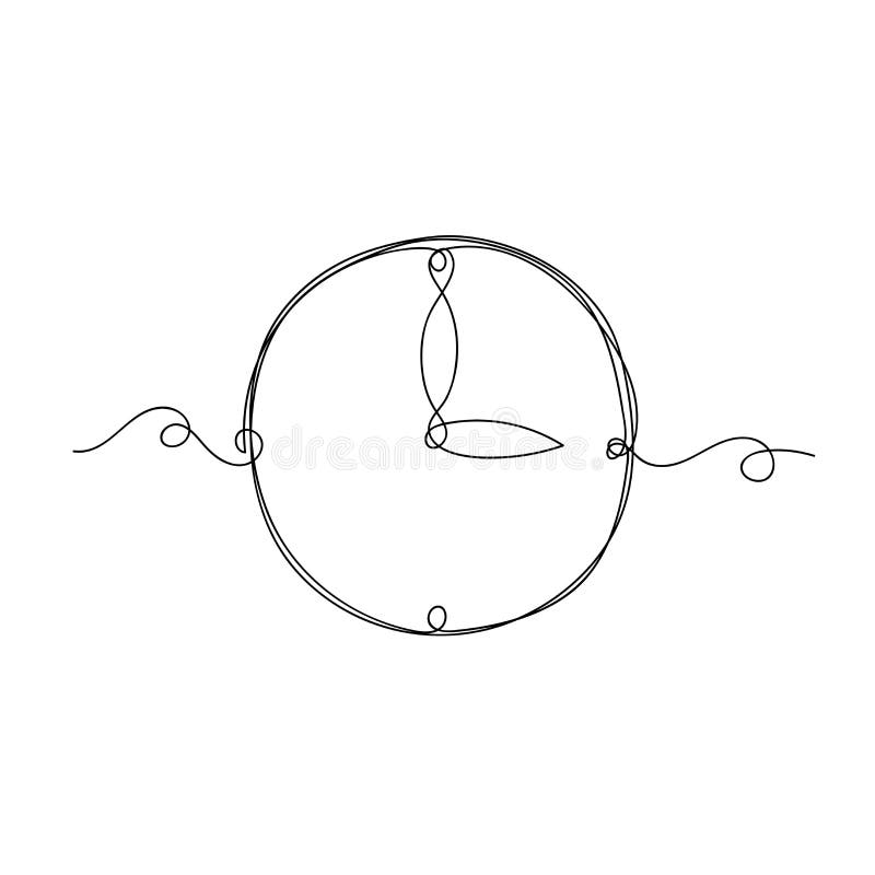 Clock Continuous Line Drawing Stock Illustrations – 434 Clock ...