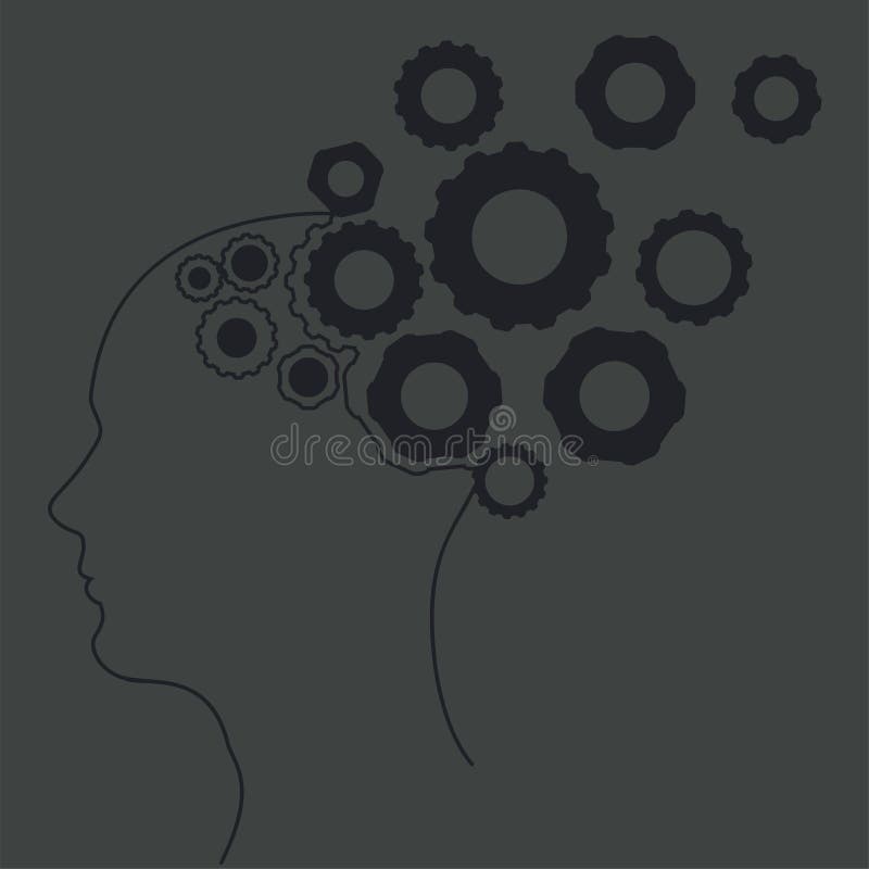 Brain Gears Thinking Process Stock Illustrations – 417 Brain Gears ...