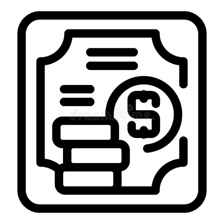 Money Stack on Invoice Showing Payment for Services Rendered Stock ...