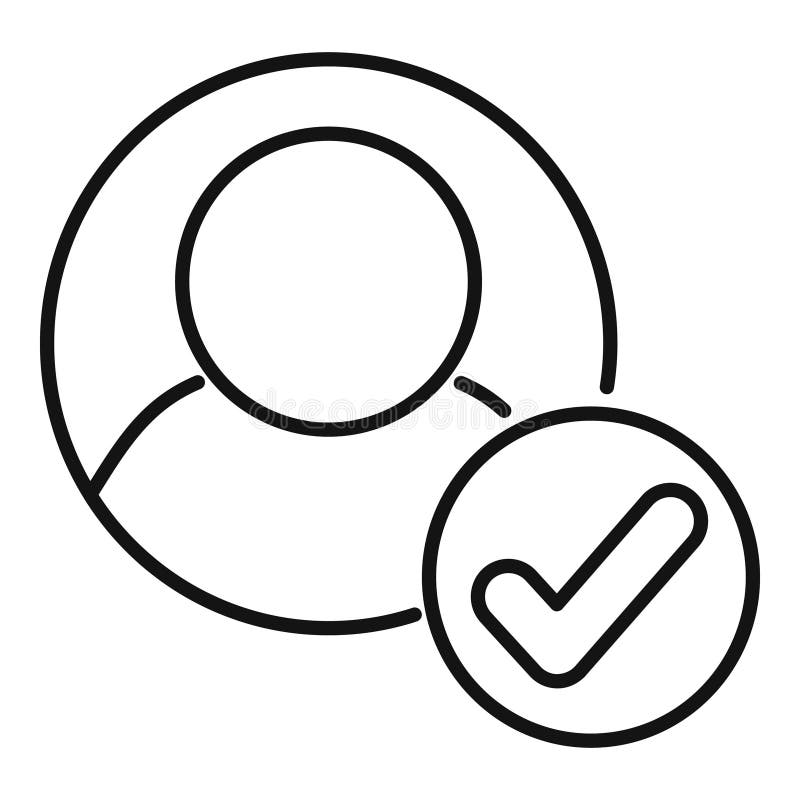 User Account Profile Verification Icon Showing Successful Validation ...