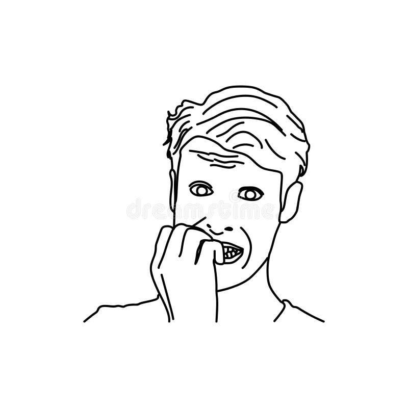 Anxious Man Face Line Drawing Stock Illustrations – 33 Anxious Man Face ...