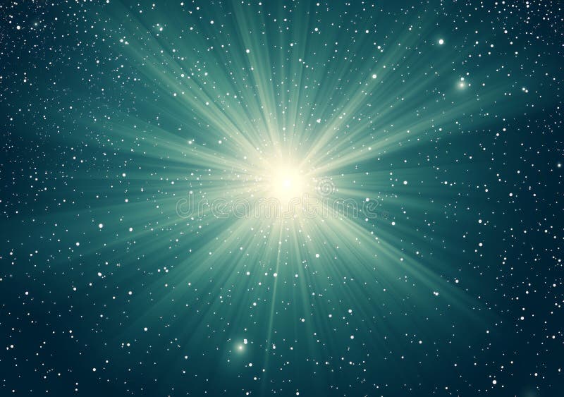 A Line Art Illustration of an Exploding Star Appears Against a Green ...