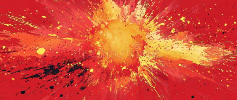 Line Art Illustration Explosive Star Design Red Background Stock Photos ...