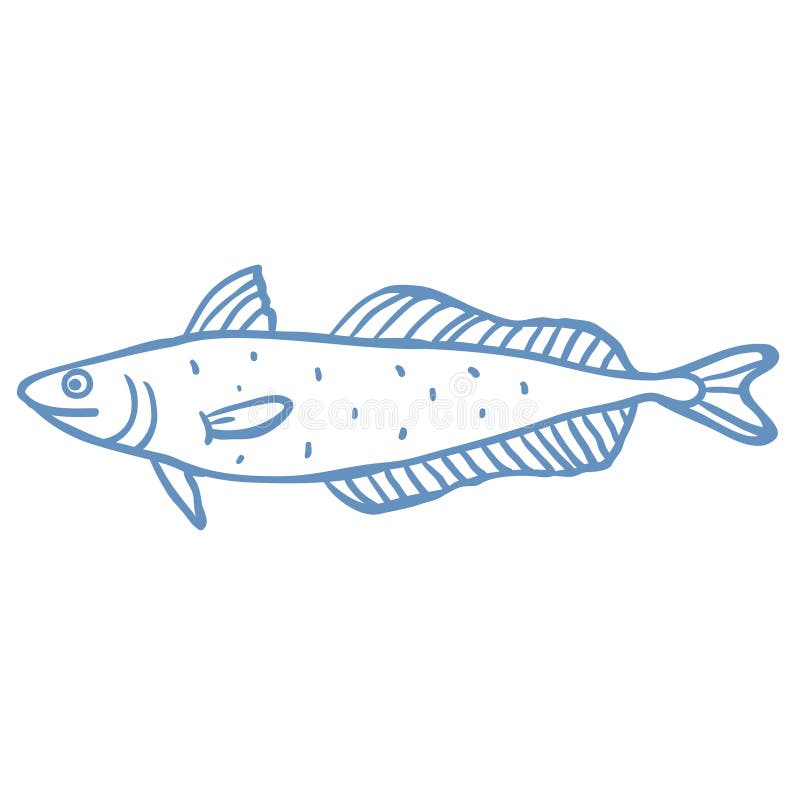 Line Art Illustration of Fish. Vector Stock Illustration - Illustration ...