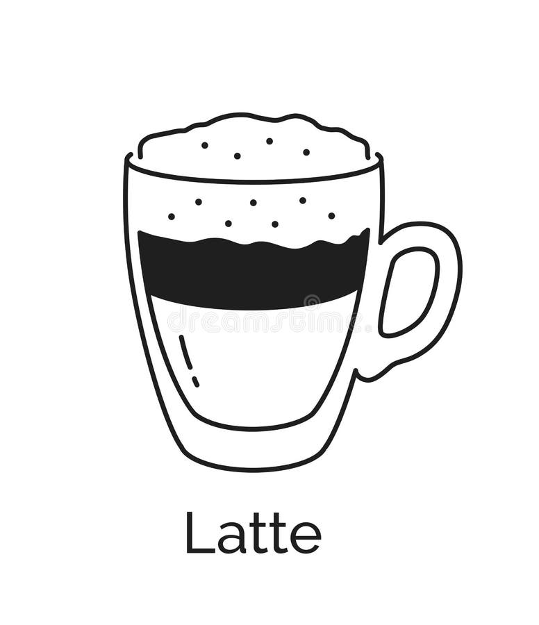 Latte Coffee Icon. Logo, Illustration, Vector Sign Symbol For Design ...