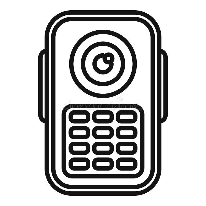 Line Art Illustration of Secure Keypad Door Lock Stock Vector ...