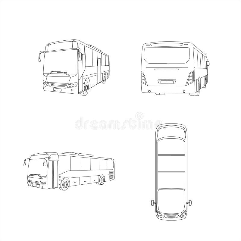 Modern Passenger Buses Stock Illustrations – 522 Modern Passenger Buses ...