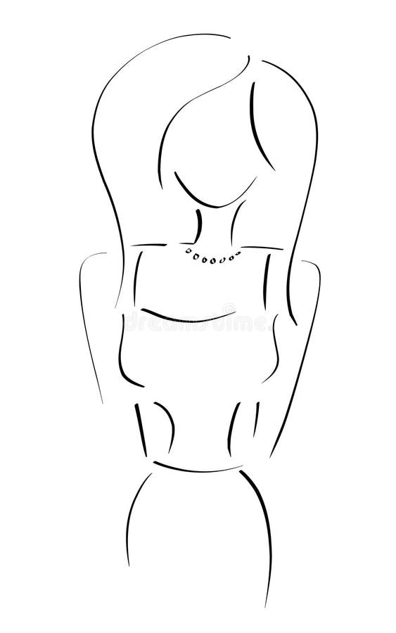 Line Art Lady stock vector. Illustration of raster, lady - 3652940