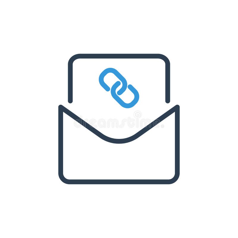 Line Art. Link Message and Mail Vector Stock Vector - Illustration of ...