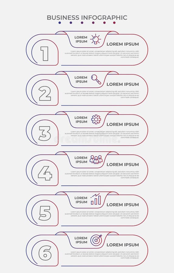 Line Art Lower Third Design with Number and Business Icon Design Stock ...