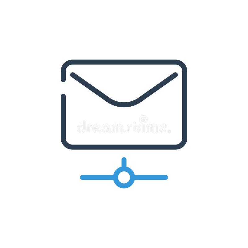 Line Art. Mail and Message Network Vector Stock Vector - Illustration ...