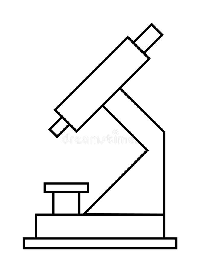 Line Art Microscope Symbolizing Scientific Research, Education, or ...