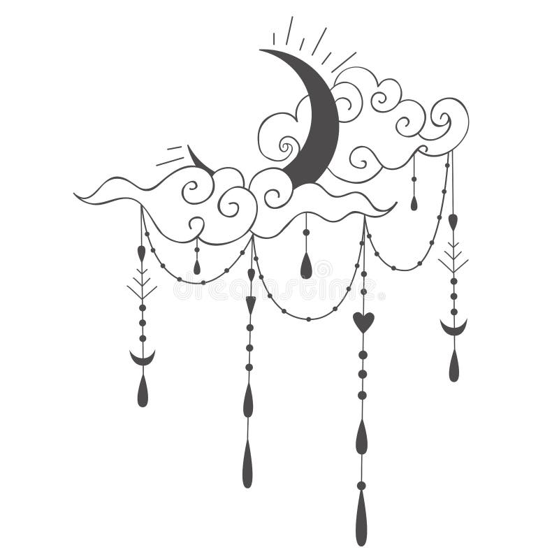 Art Deco Moon Line Stock Illustrations – 497 Art Deco Moon Line Stock ...