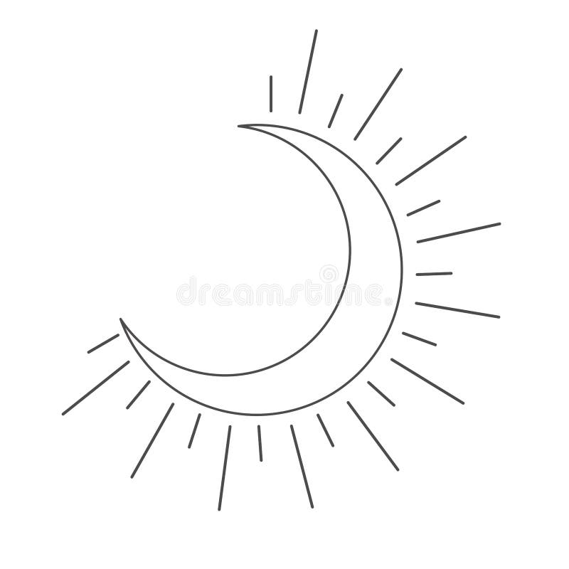 Art Deco Moon Line Stock Illustrations – 497 Art Deco Moon Line Stock ...