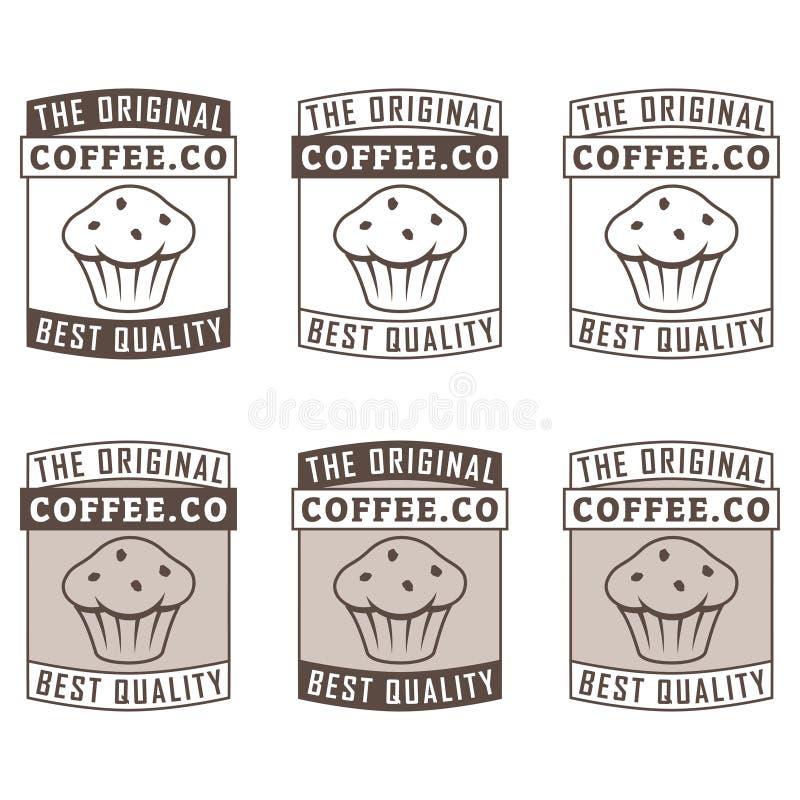 Line Art Muffin Icon with Text Stock Vector - Illustration of cream ...