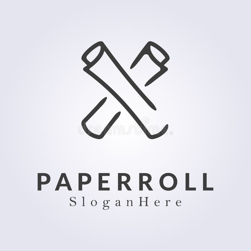 Line Art Paper Roll Map Logo Template Design, Outline Map Logo Symbol ...