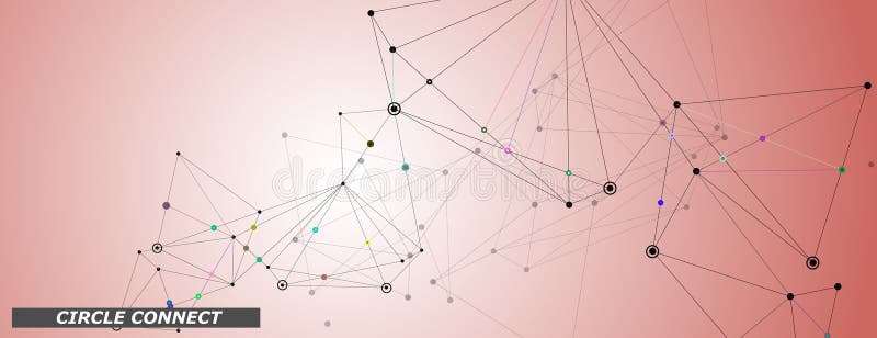 Line Art Pattern with Network Dot Line Connect for Concept Design ...