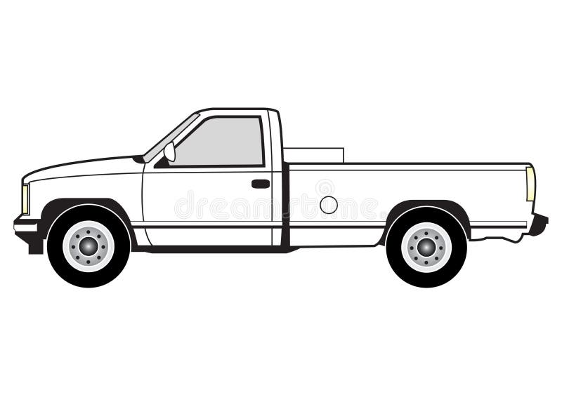 Pick-up truck stock vector. Illustration of outline, background - 16157053