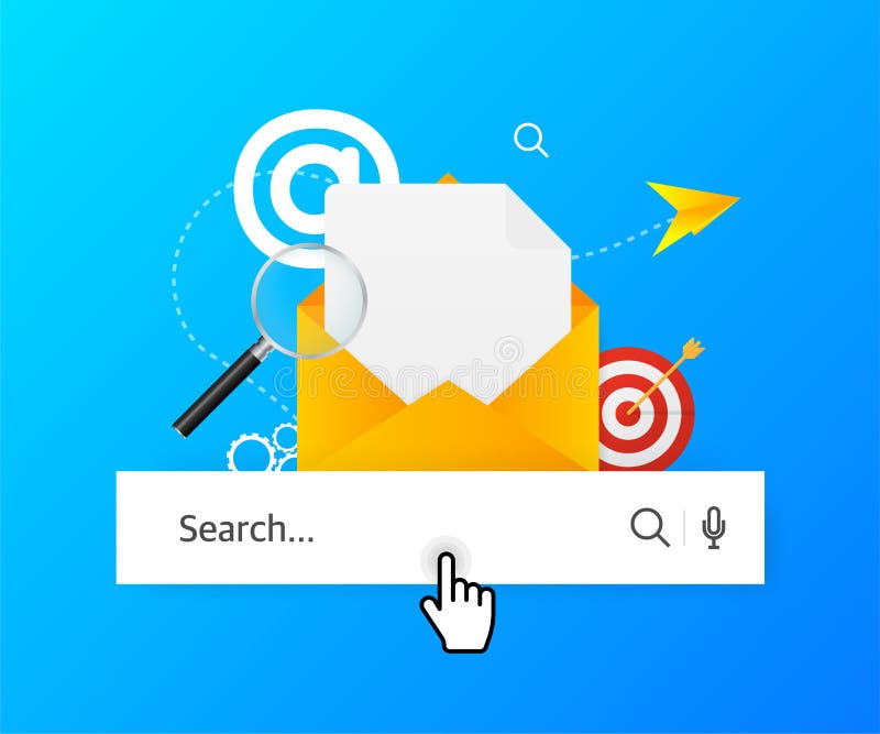 Line Art Search Line for Banner Design. Business Icon. Banner Vector ...