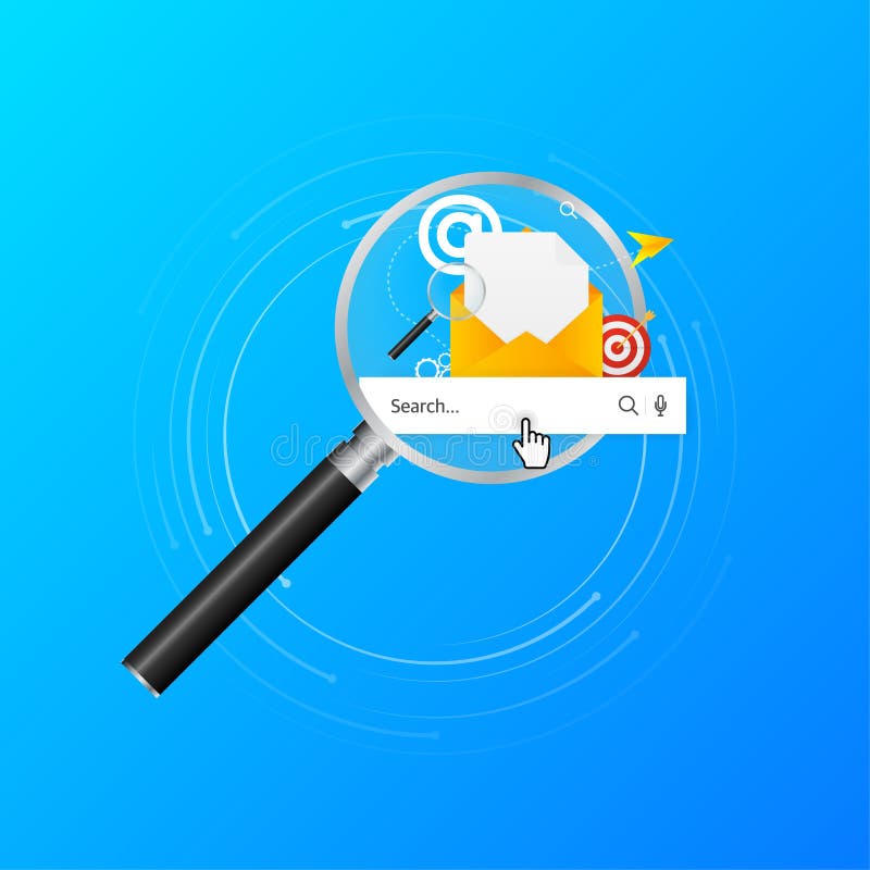 Line Art Search Line for Banner Design. Business Icon. Banner Vector ...