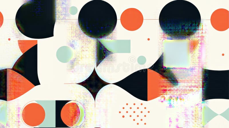 Line Art Shapes Abstract Vector Pattern Design with Geometric Figures ...