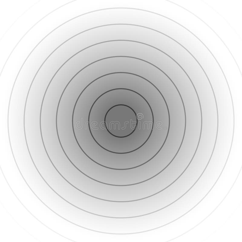 Line Art Simple Concentric Sonar Ring Pattern on White Background Stock ...