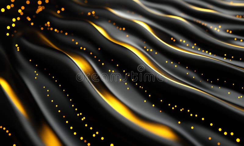 Line Art Style Abstract Golden Technical Background Stock Photo - Image ...