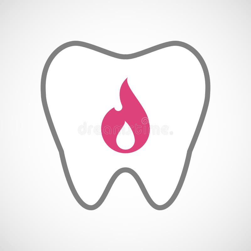 Line Art Tooth Icon Flame Stock Illustrations – 5 Line Art Tooth Icon ...
