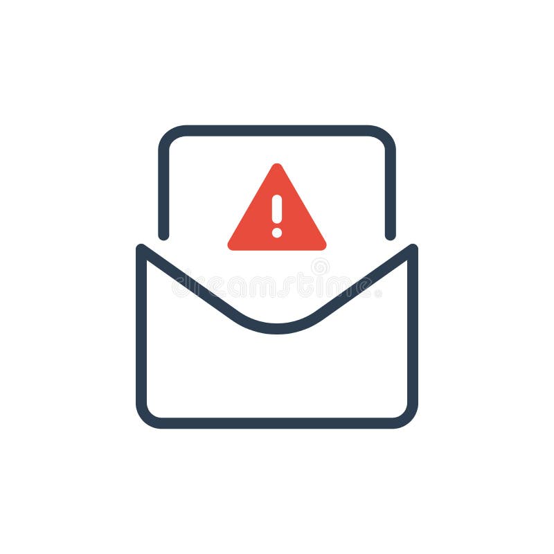 Line Art. Urgent Message. Exclamation Mark Stock Vector - Illustration ...